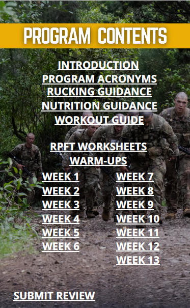 13-Week Ranger School Fitness Program (#1 Rated - Ranger School Prep ...